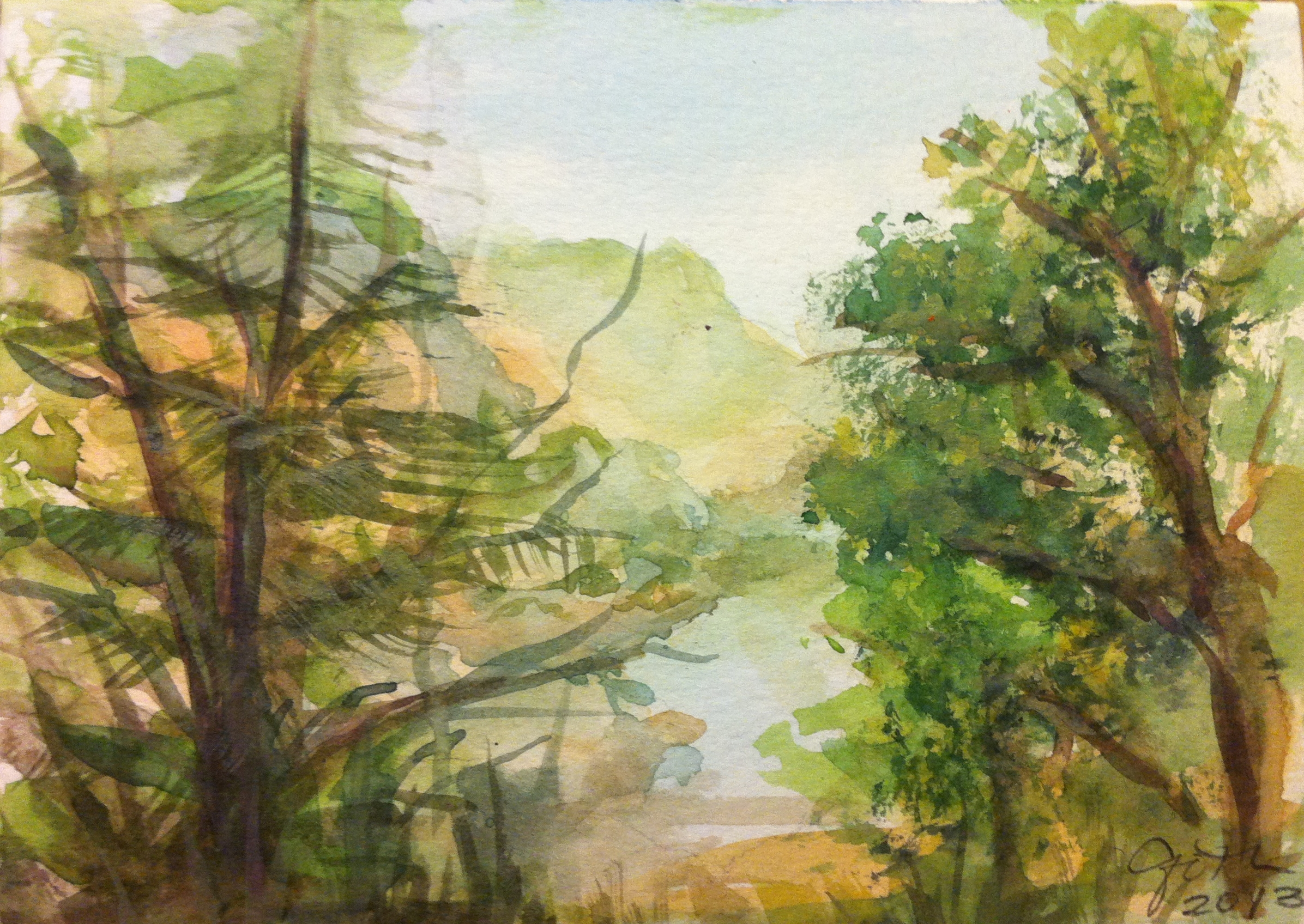 Landscape Painting For Kids Watercolor / Today we're learning how to ...